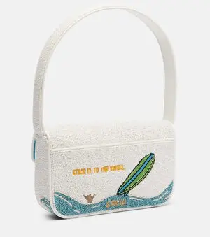 Staud Tommy Beaded Sequined Shoulder Bag - Multicoloured