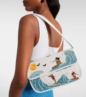 Staud Tommy Beaded Sequined Shoulder Bag - Multicoloured