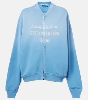 Acne Studios Oversized Cotton-blend Zip-up Sweatshirt