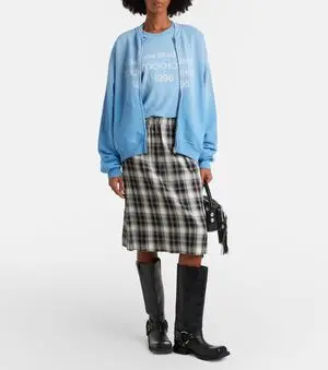 Acne Studios Oversized Cotton-blend Zip-up Sweatshirt