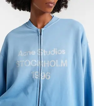Acne Studios Oversized Cotton-blend Zip-up Sweatshirt