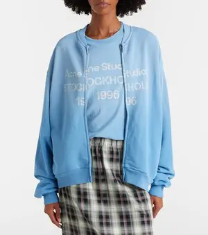 Acne Studios Oversized Cotton-blend Zip-up Sweatshirt