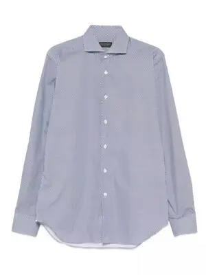 DELL'OGLIO Buttoned Patterned Shirt