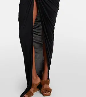 Rick Owens Lilies Avra Ruched Gown - Black