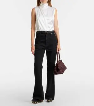 Bottega Veneta Intrecciato Flared Jeans