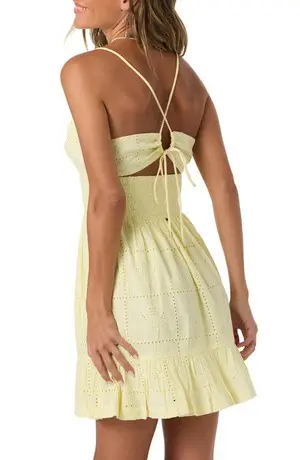 O'Neill Eyelet Embroidered Minidress - Citron