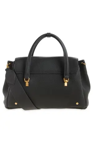 Thom Browne Bolton Pebble Grain Leather Satchel - Black