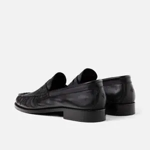 DUKE + DEXTER Ezra Tumbled Ruched Loafer