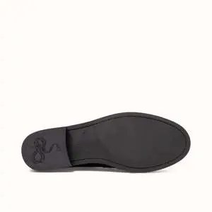DUKE + DEXTER Ezra Tumbled Ruched Loafer - Black