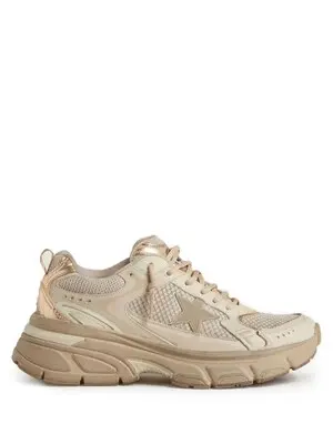 GOLDEN GOOSE Lightstar Leather And Suede Trainers - Gray