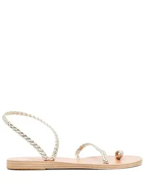 ANCIENT GREEK SANDALS Eleftherria Flat Sandals - Metallic