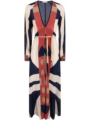 VOLANTIS Illumination Silk Evening Dress - Multi