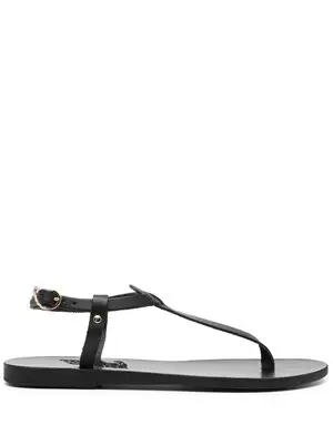 ANCIENT GREEK SANDALS Lito Flat Sandals - Black