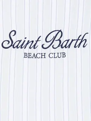 MC2 SAINT BARTH Foutas Light Large Stripes Sea Towel - Green