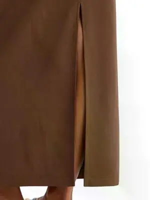 12 STOREEZ Midi Skirt With Slit