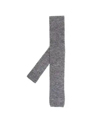 Brunello Cucinelli Knitted Neck Tie - Grey