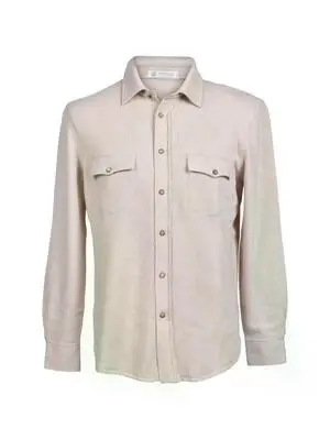 Brunello Cucinelli Knitted Shirt Jacket - Neutrals