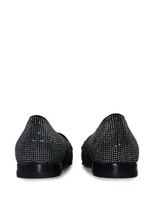 Santoni Embellished Leather Loafers