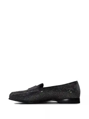 Santoni Embellished Leather Loafers