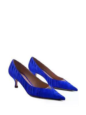Casadei Pleated Satin Pumps