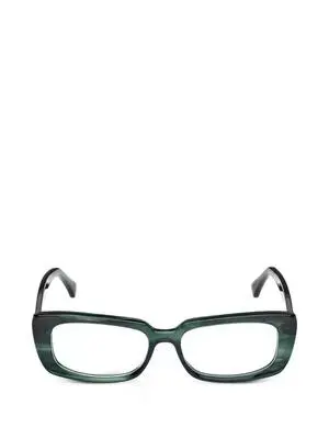 Max Mara Rectangle-frame Glasses - Green