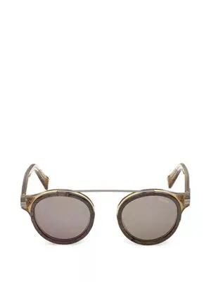 Zegna Round-frame Sunglasses - Brown