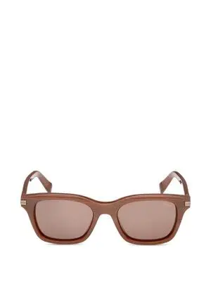 Zegna Square-frame Sunglasses - Brown