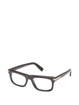 Zegna Rectangle-frame Eyeglasses - Brown