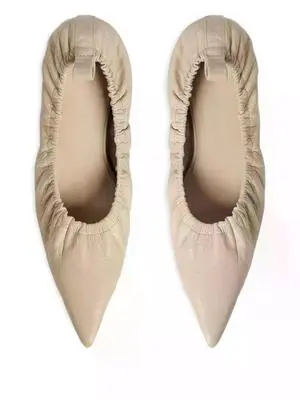 12 STOREEZ 40mm Crinkled-leather Pumps - Neutrals