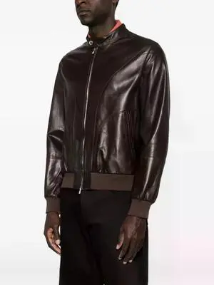 Brunello Cucinelli Leather Zip Jacket