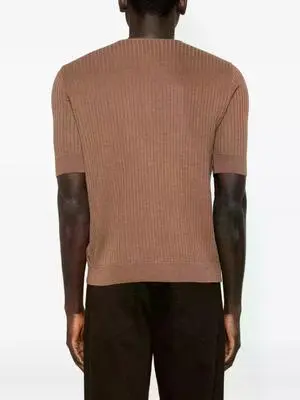 LARDINI Ribbed Button Shirt