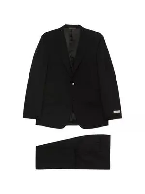Canali Logo-patch Single-breasted Suit - Black