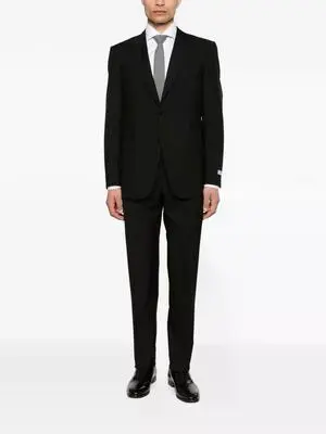 Canali Logo-patch Single-breasted Suit - Black