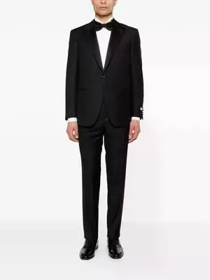 Canali Logo-patch Single-breasted Dinner Suit - Blue
