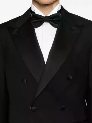 Canali Logo-patch Double-breasted Dinner Suit - Black