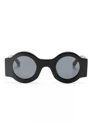 Linda Farrow Round Frame Tinted Sunglasses - Black