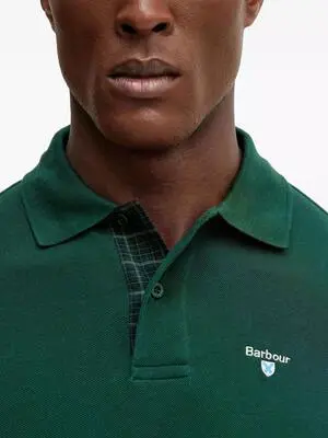 Barbour Tartan Pique Checked-trim Polo Shirt