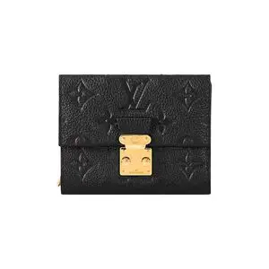 LOUIS VUITTON Métis Compact Wallet Monogram Embossed Empreinte Cowhide Leather - Black