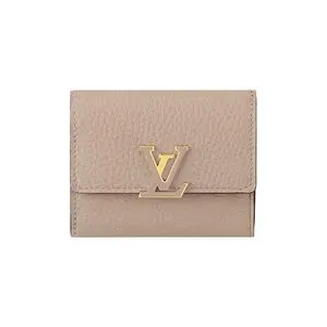 LOUIS VUITTON Capucines Xs Wallet 'galet Empreinte Cowhide Leather