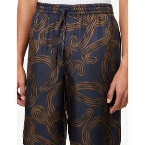 Loewe X Paula's Ibiza Graphic Print Silk Shorts