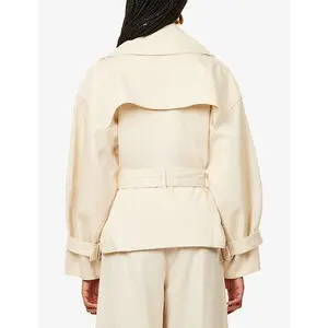 Oddmuse Cotton-blend Trench Jacket With Removable Belt