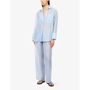 4TH & RECKLESS Geri Semi-sheer Longline Shirt