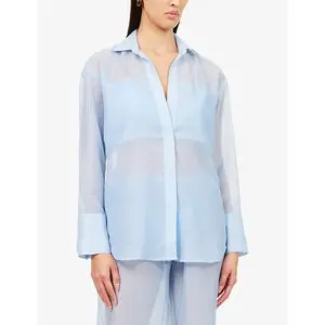 4TH & RECKLESS Geri Semi-sheer Longline Shirt
