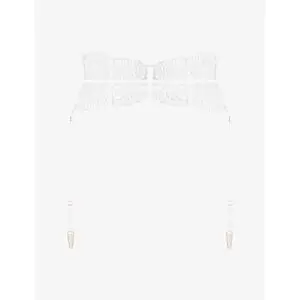 Bluebella Gabriella Embroidered Lace Suspenders - White