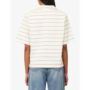 4TH & RECKLESS Striped Cotton Polo Top