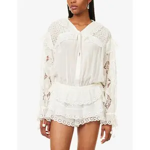 Isabel Marant Étoile Nowana Cotton And Linen-blend Top