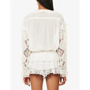 Isabel Marant Étoile Nowana Cotton And Linen-blend Top