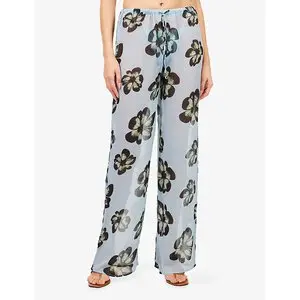 HYPHEN Wide-leg Woven Trousers