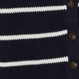 ELLSWORTH + IVEY Elizabeth Knit Cardigan - Blue / Multicolor / Navy / White