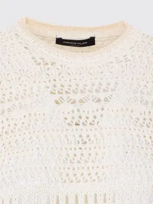 Fabiana Filippi Virgin Wool Cotton And Linen Knit Top